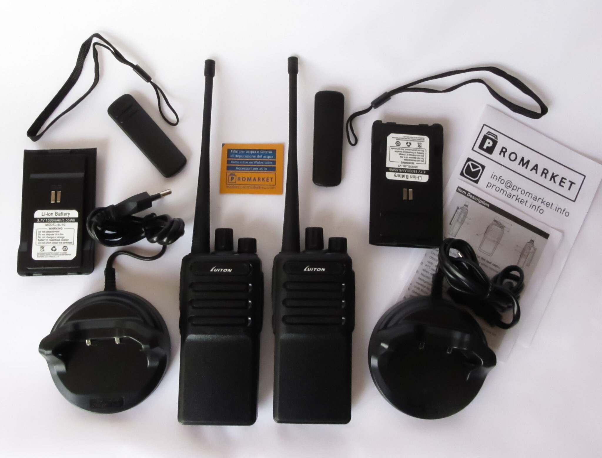 Luiton LT-458 Two-way Walkie Talkie CB PMR446 radio for professionals ...